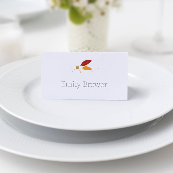 Friendsgiving Place Card Template Printable, Fall Dinner Name Card, Ed ...