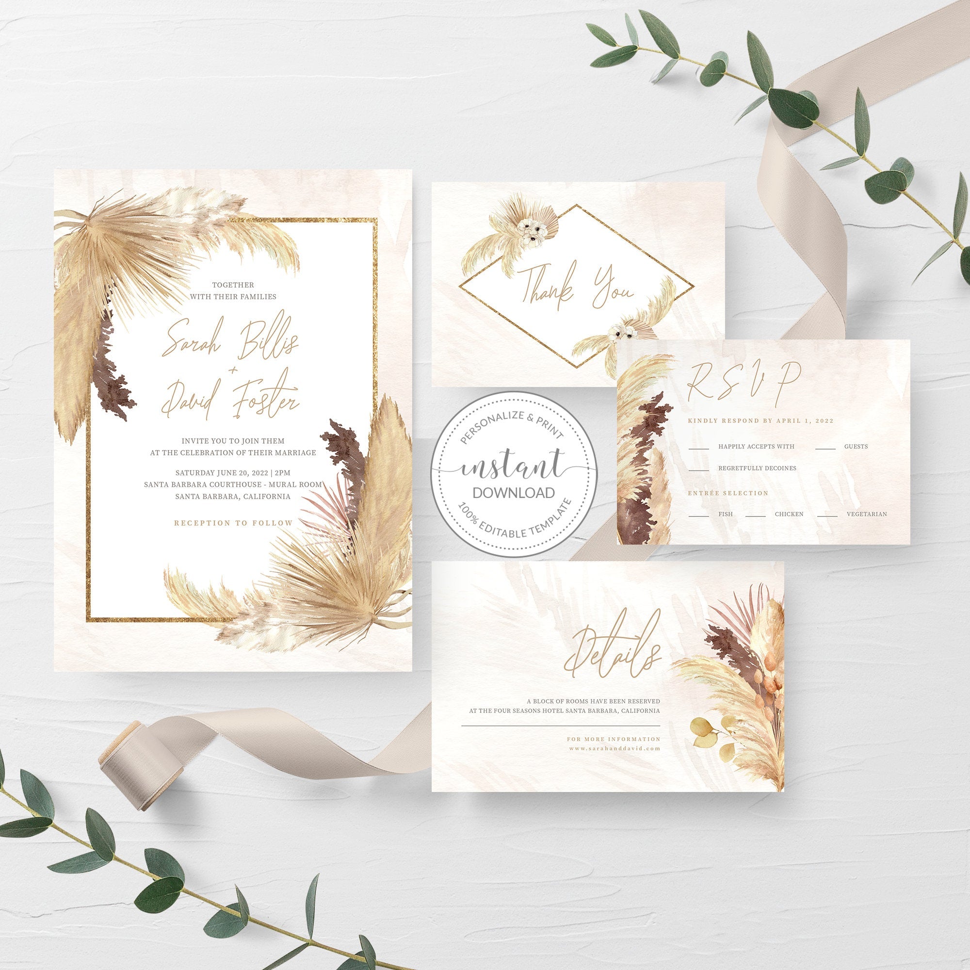 Printable Wedding Invitation Kits